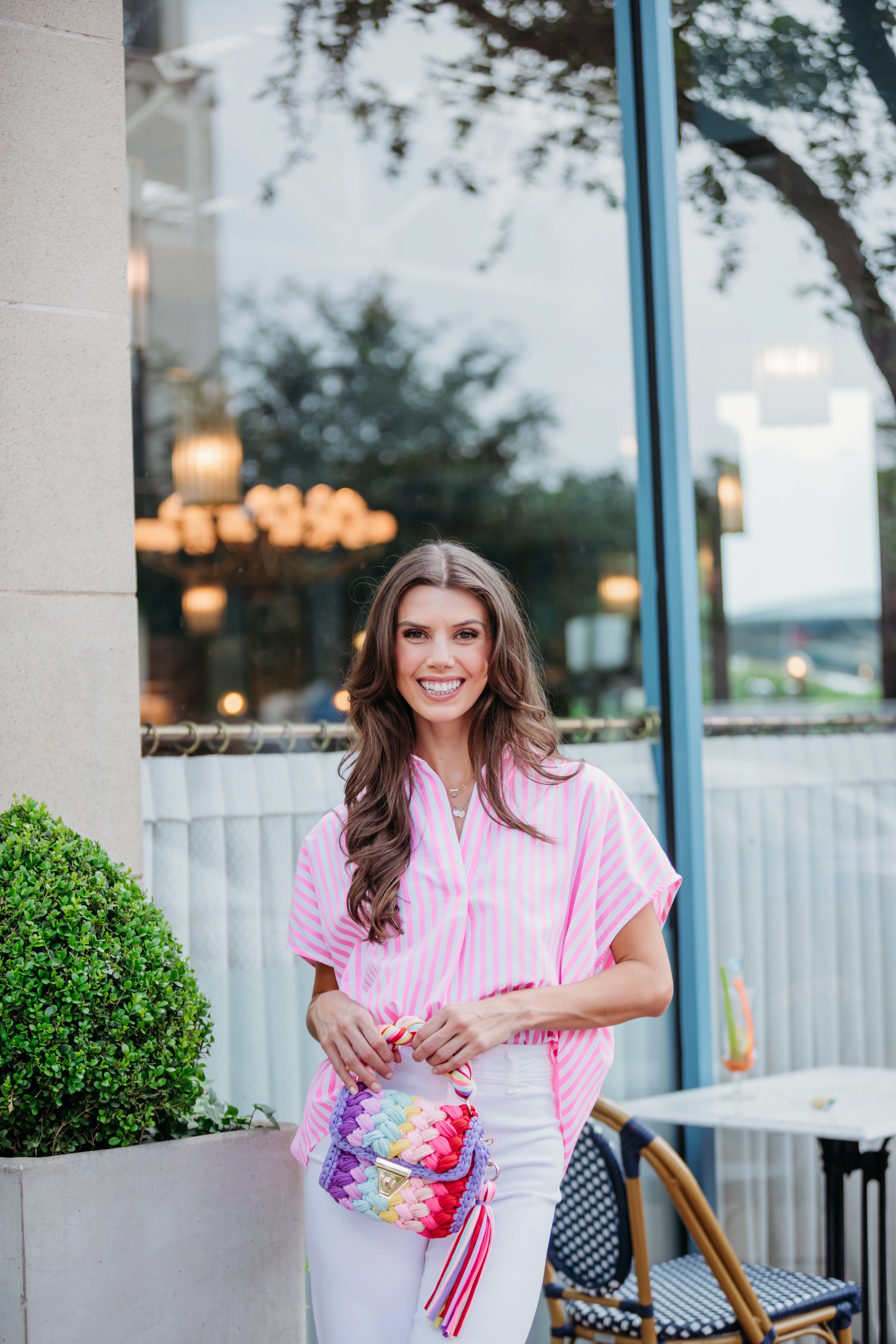 CECE STRIPED POPLIN TOP | The Pink Lemon